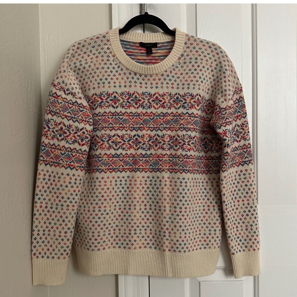 J. Crew | Sweaters | J Crew 0 Wool Fair Isle Sweater Small | Poshmark